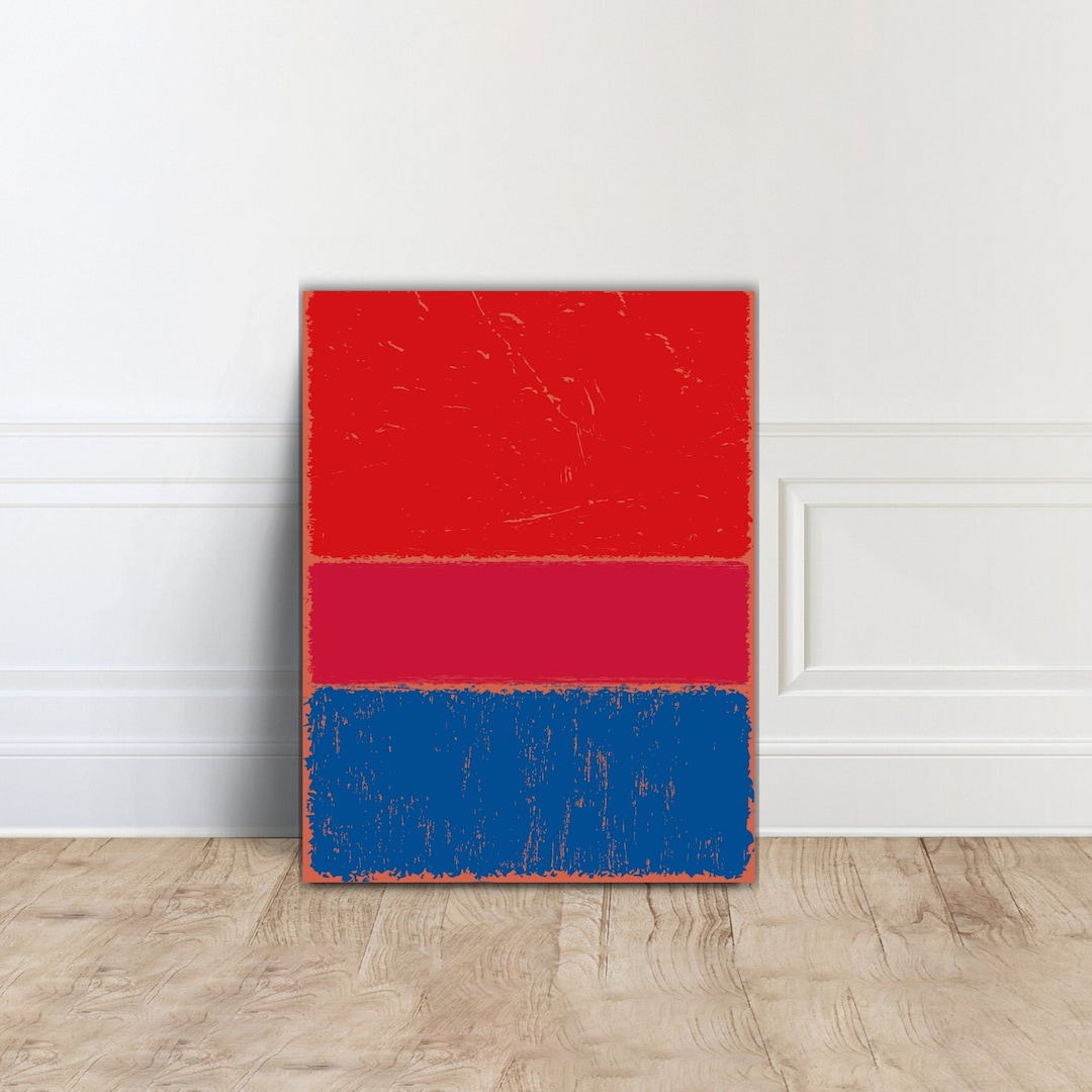 Mark Rothko Red- Blue Canvas Wall Art, Mark Rothko Style Canvas Wall ...
