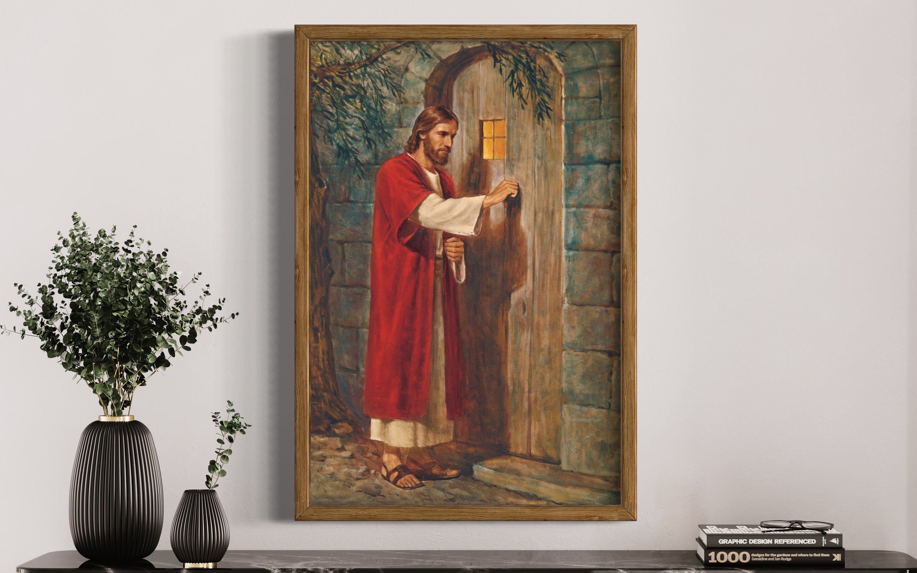 Jesus at the Door Wall Decor , Jesus Canvas Print , Greeting Jesus ...