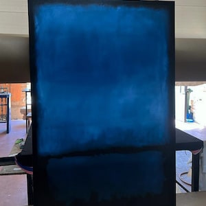 Mark Rothko Blue Black Canvas Wall Art, Mark Rothko Style Canvas Wall ...