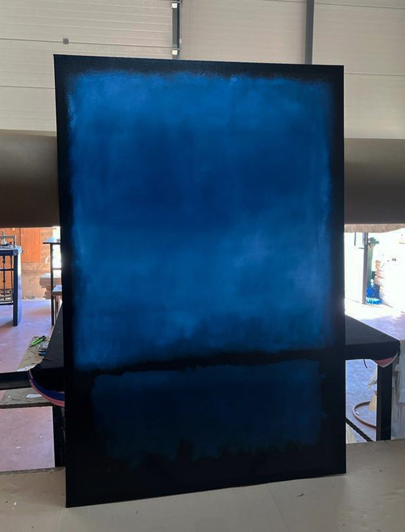 Mark Rothko Blau Schwarz Leinwand Wandkunst, Mark Rothko Stil Leinwand ...