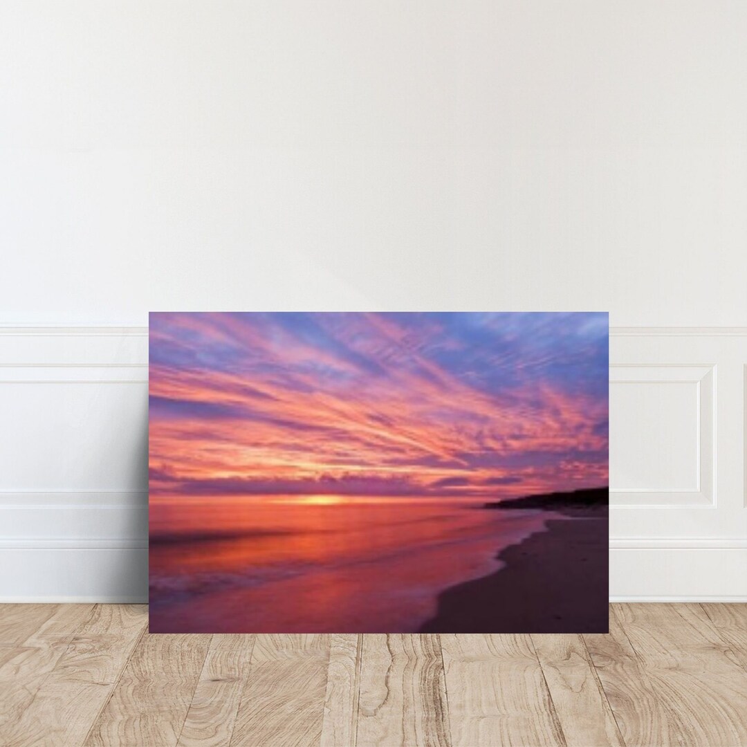 Sunset Island Beach View Canvas, Home Decor Ready to Hang, Canvas Wall ...