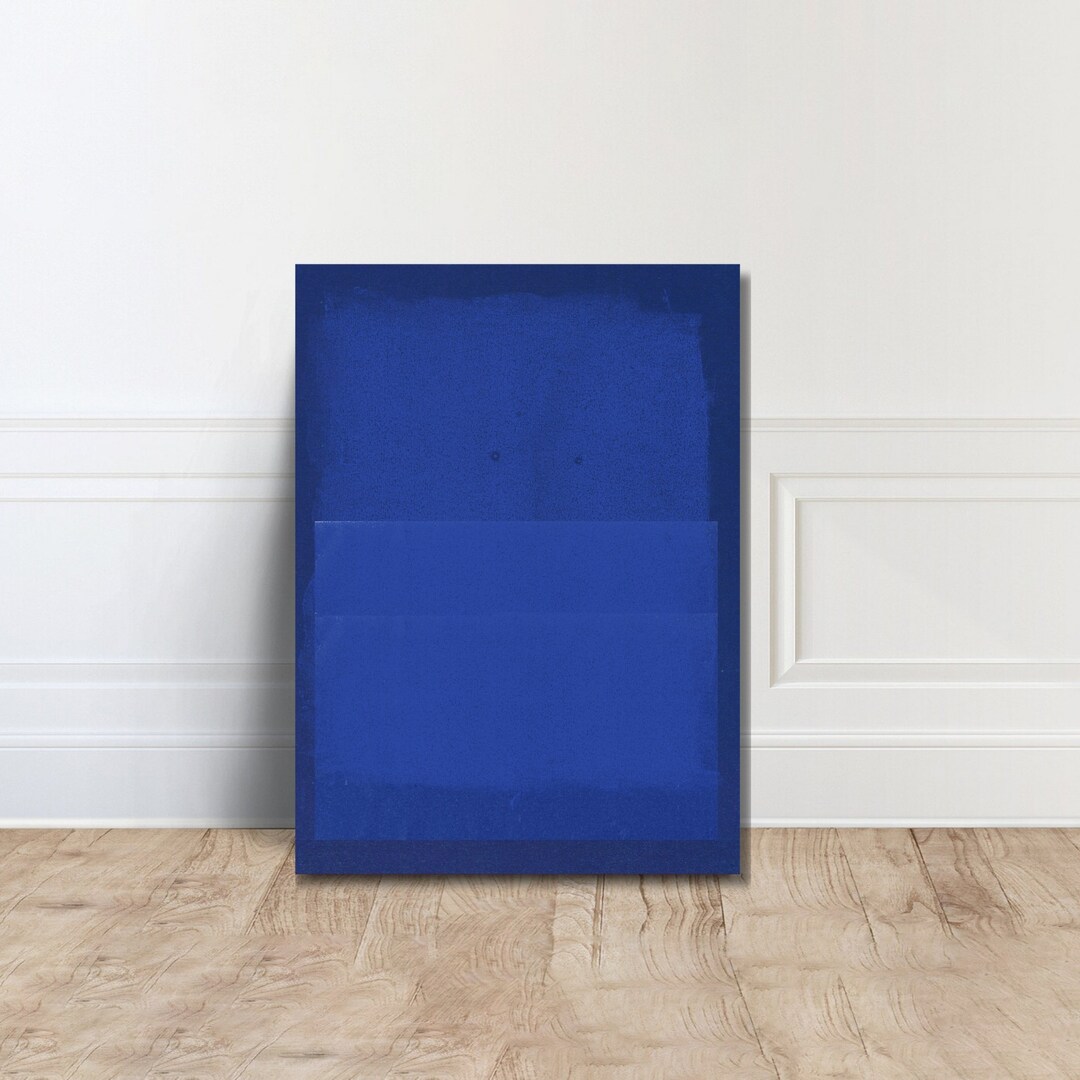 Mark Rothko Blue - Dark Blue Canvas Wall Art, Mark Rothko Style Canvas ...