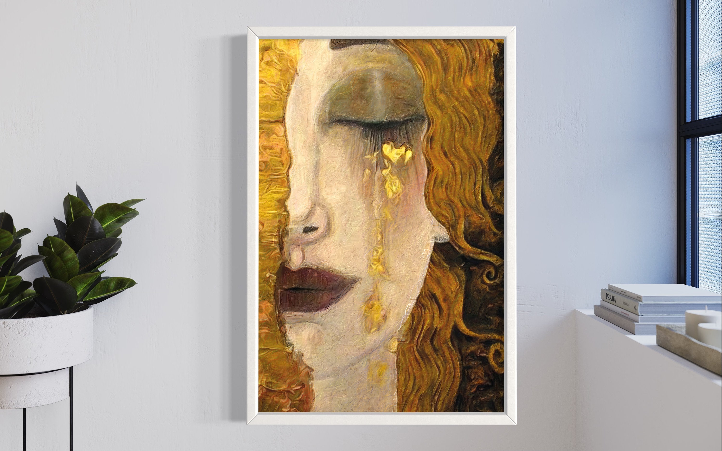 Gustav Klimt the Golden Tears Poster Print Canvas Wall Art Print by ...