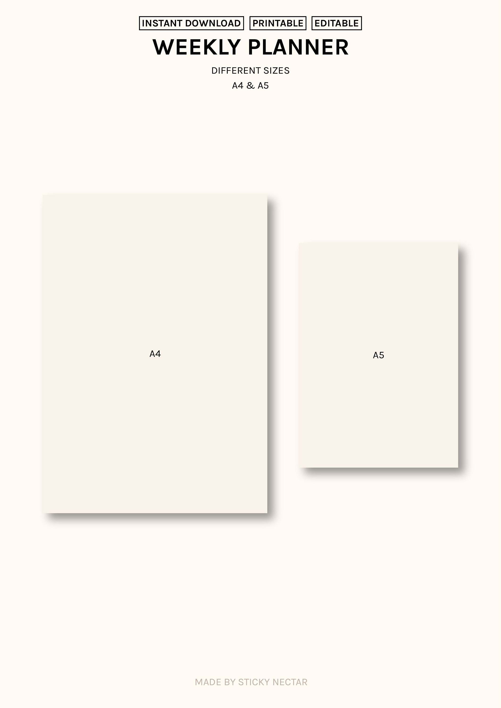 Weekly Planner Printable, His and Hers Planner, to Do List, Weekly ...