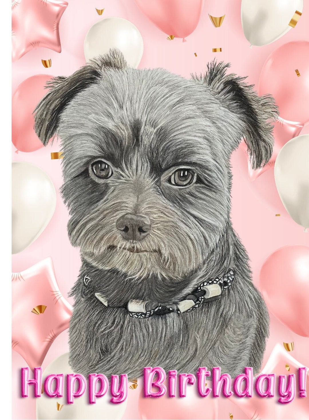 Havanese Dog Birthday Card, Custom Pet Portrait Cards, Gift for ...