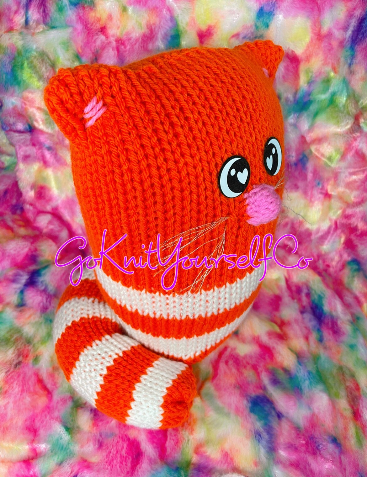 Ollie the Orange Tabby Cat Circular Knitting Machine Pattern - Etsy