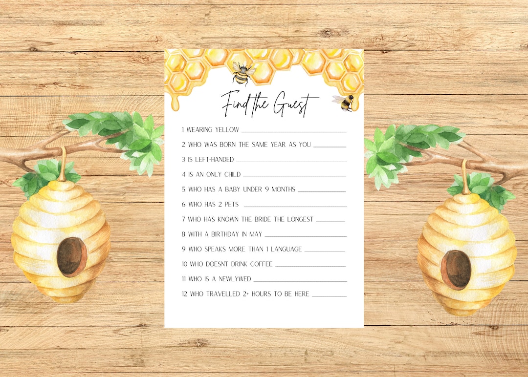She Found Her Honey Bridal Shower Games Printable, Meant to Bee Bridal ...