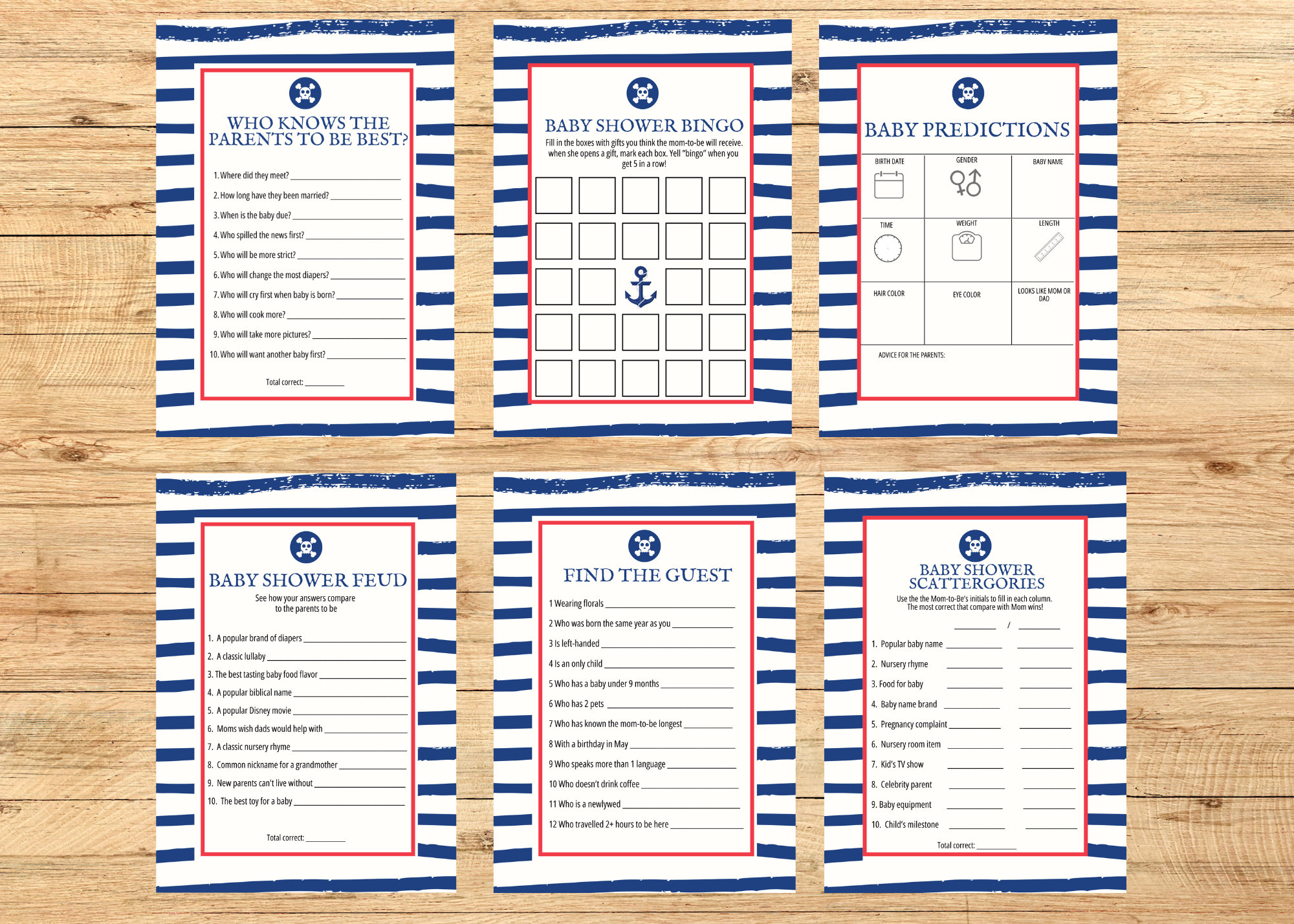 Ahoy Its a Boy Baby Shower Game Printable, Nautical Baby Shower Sign ...