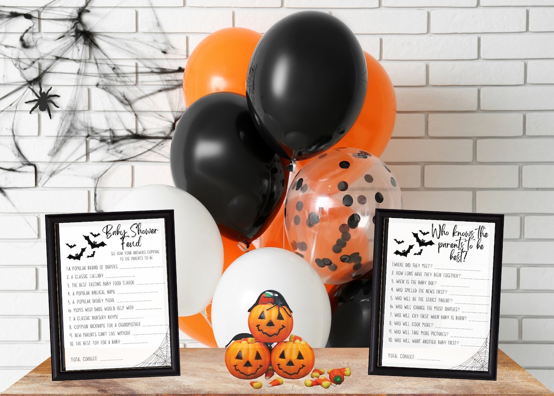 Halloween Baby Shower Game Instant Download, Spooky Baby Shower Game ...