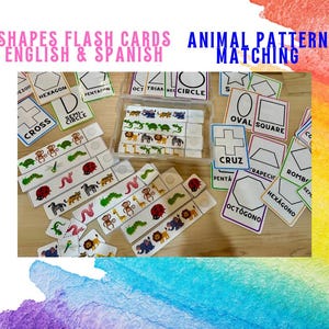 Preschool Spanish English Learning Color Activity, Montessori Learning ...