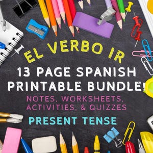 Spanish El Verbo Ir Lesson Bundle, Ir Present Tense Spanish Activity ...