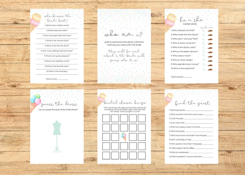 Ice Cream Bridal Shower Games, Shes Been Scooped up Bridal Shower, All ...