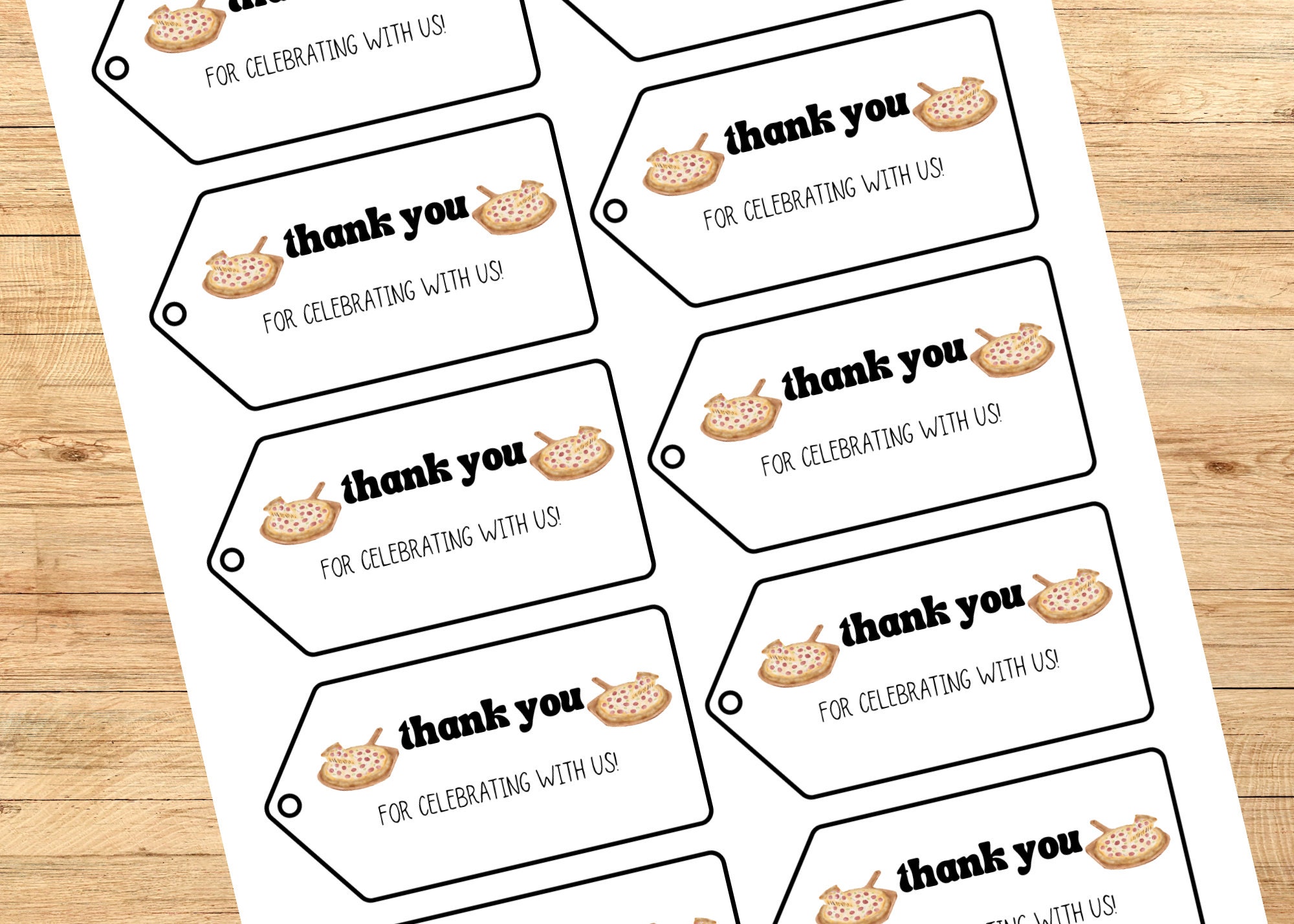 Pizza Baby Shower Diaper Raffle Ticket Printable, Slice Slice Baby ...