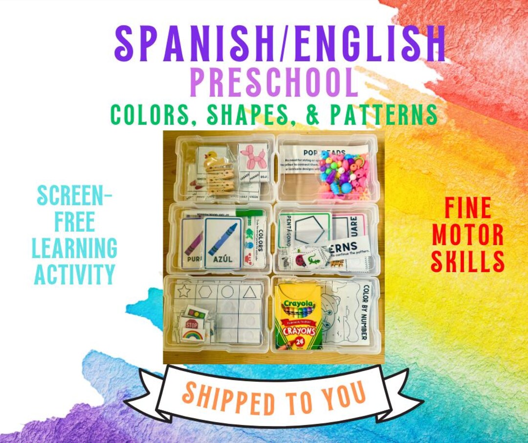 Preschool Spanish English Learning Color Activity, Montessori Learning ...