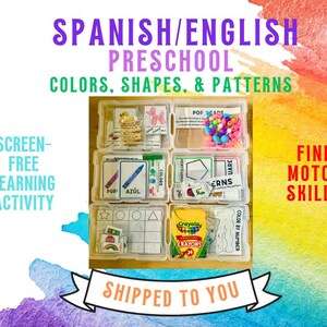 Preschool Spanish English Learning Color Activity, Montessori Learning ...