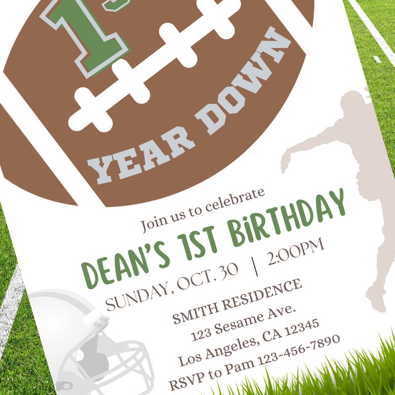 First Down Birthday Party - Etsy