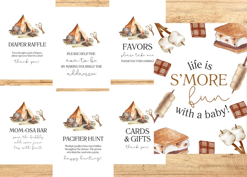 Smore to Love Baby Shower Game, Life is Smore Fun With a Baby Shower ...