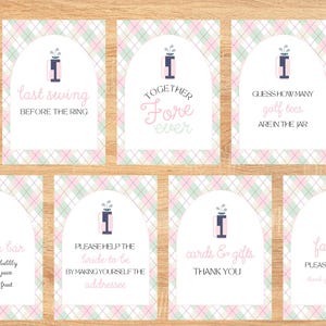 Together Fore Ever Golf Bridal Shower Sign, Golf Couples Shower Game ...