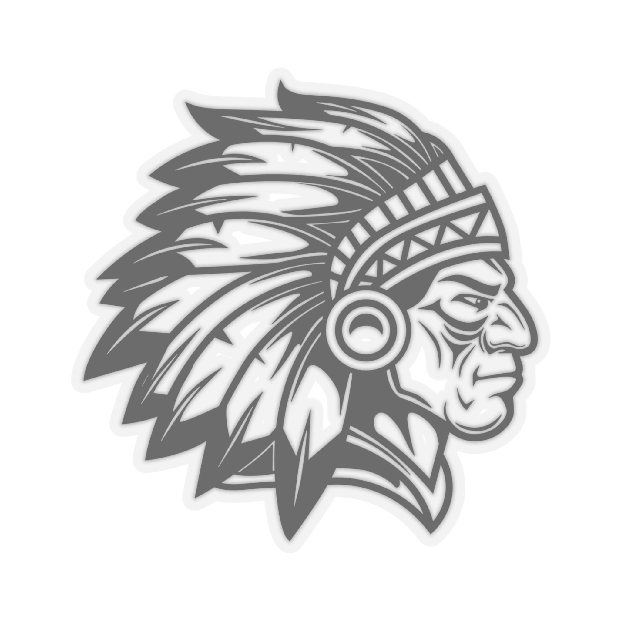 Cherokee Chief Man Stickers Transparent Sticker Warrior Indian - Etsy