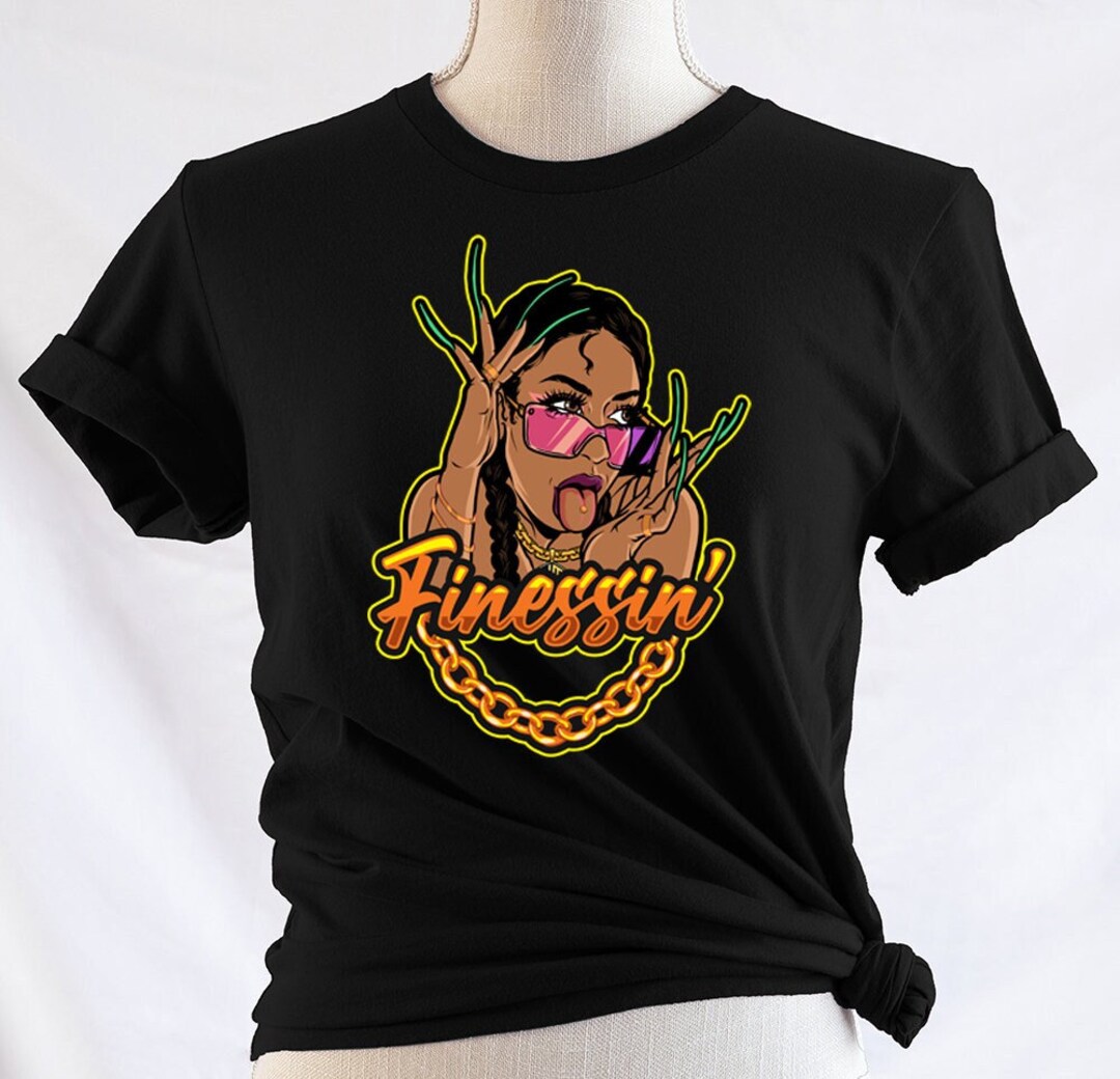 Finessing Cute T-shirt Ghetto Woman Shirt Street Girl T-shirt Long ...