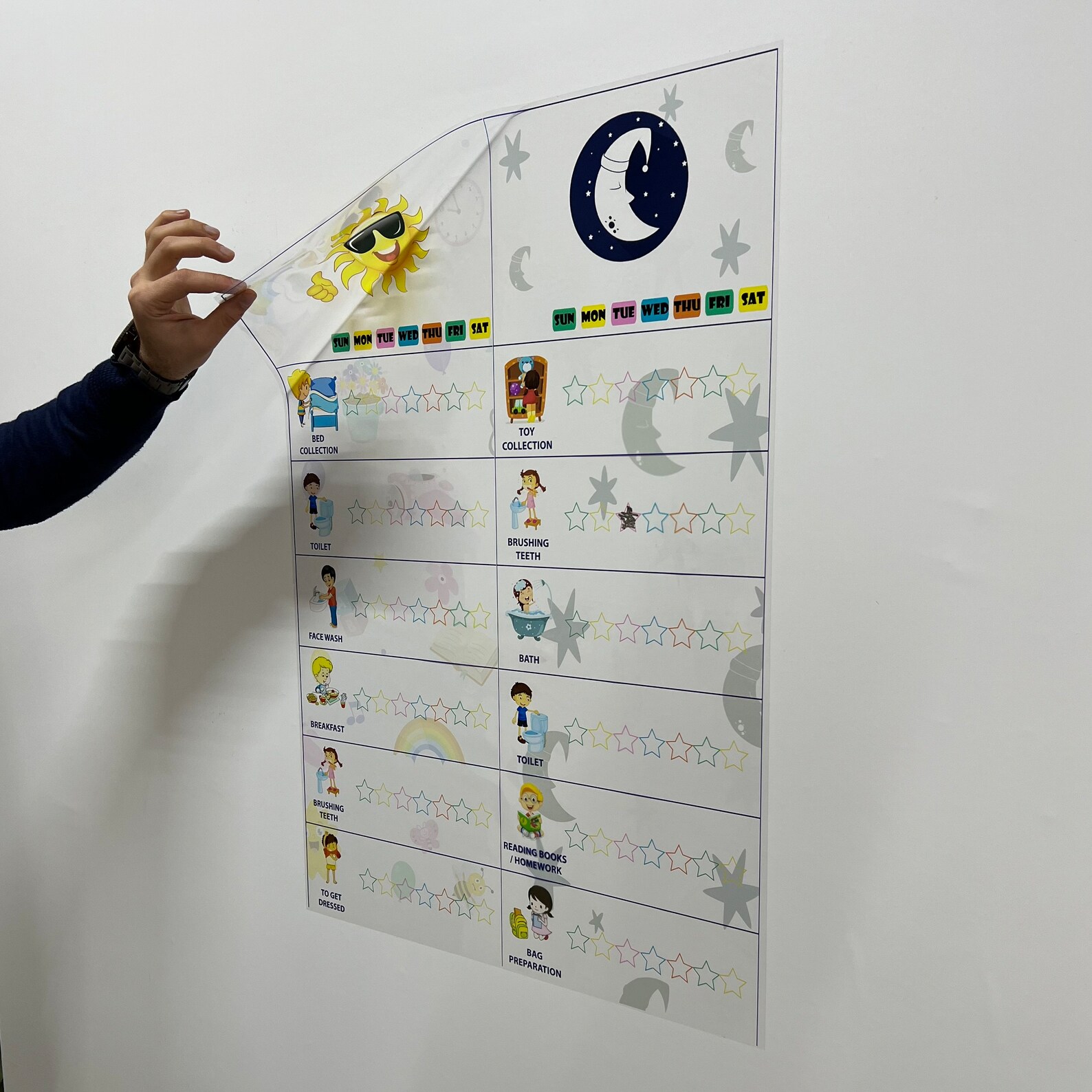 Dry Erase Behavior Responsibility Chart for Children-1 Editable Chore ...