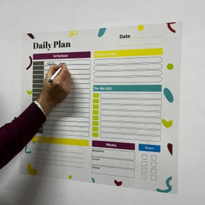 Dry Erase 2024 - 2025 Daily Planner Organizer Model-5 Plan Your Day and ...