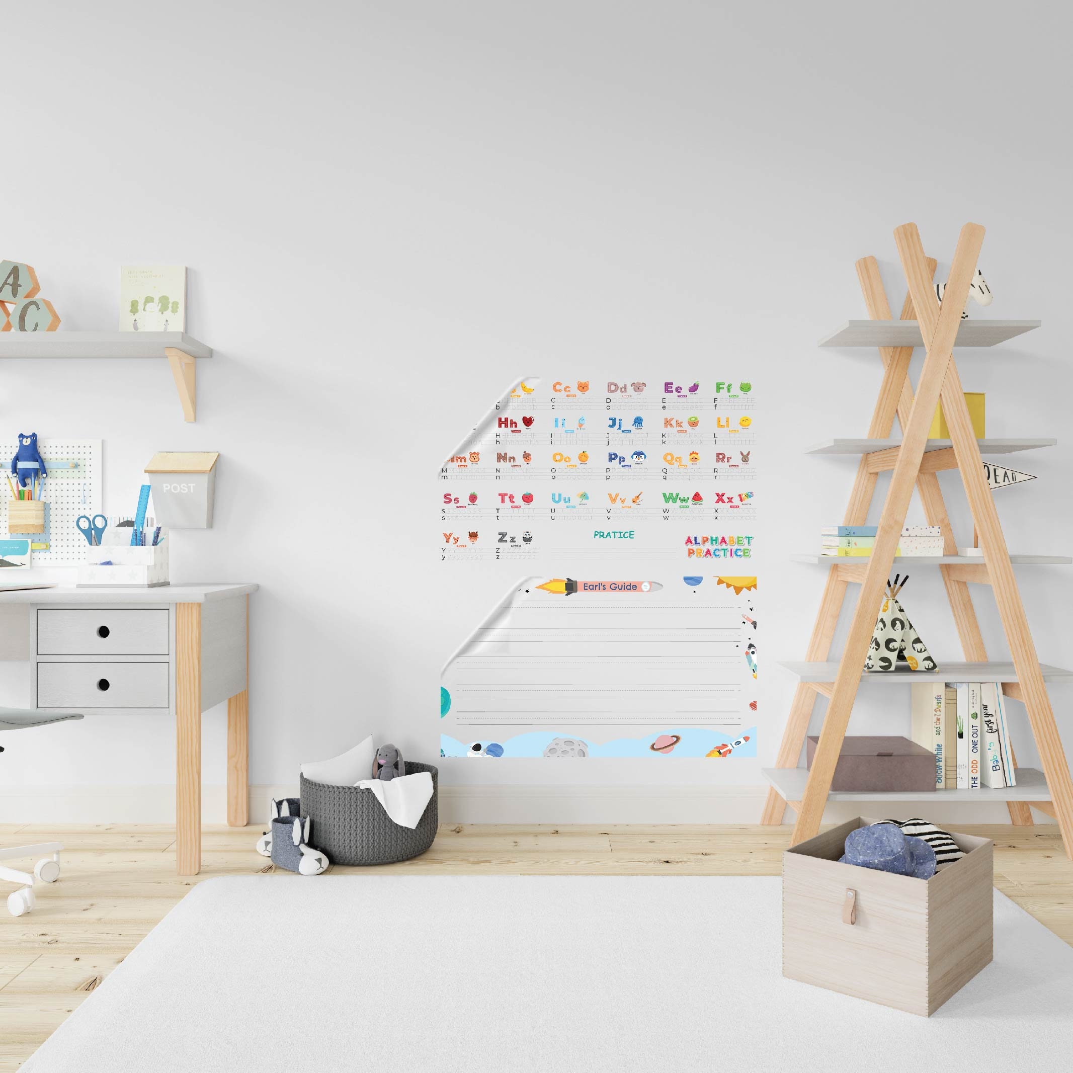 Dry Erase Activity Decal Set of English Alphabet and Grid - Etsy