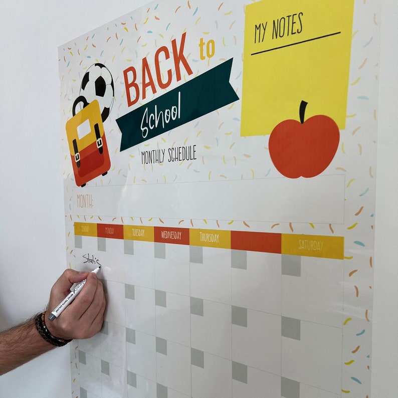 Dry Erase Back to School Planner Plan Your Day and Week Easily With ...