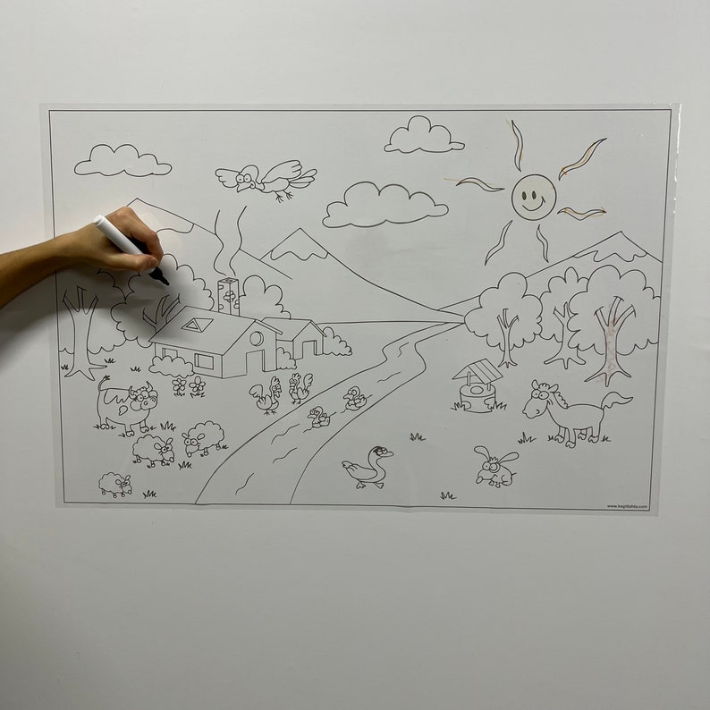 Dry Erase Kids Painting Activity Decal Model-1 Personalized, Toddlers ...