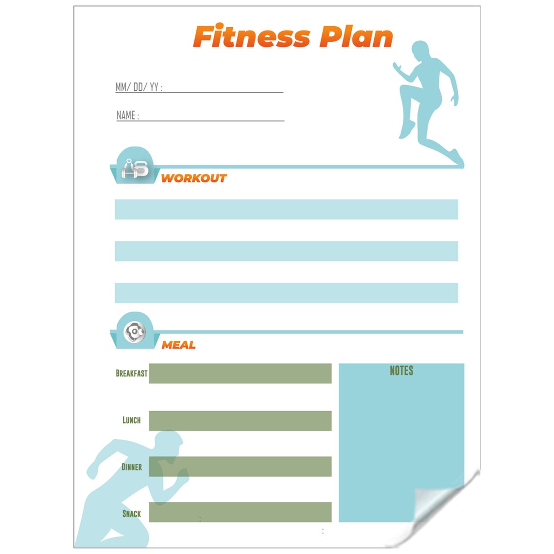 Dry Erase Workout Schedule Fitness Planner-2 Fitness Coach Template ...