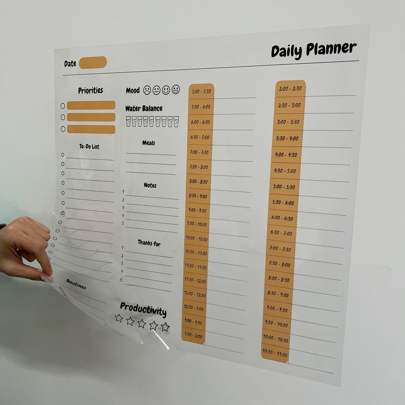 Dry Erase 2024 - 2025 Daily Planner Organizer Model-2 Plan Your Day and ...