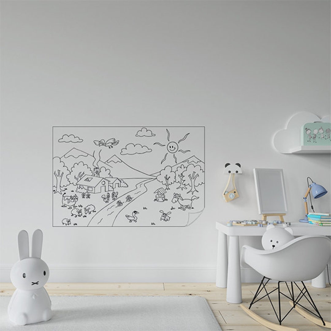 Dry Erase Kids Painting Activity Decal Model-1 Personalized, Toddlers ...