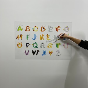 Dry Erase English Alphabet Model-1 Alphabet Chart for Kindergartener ...