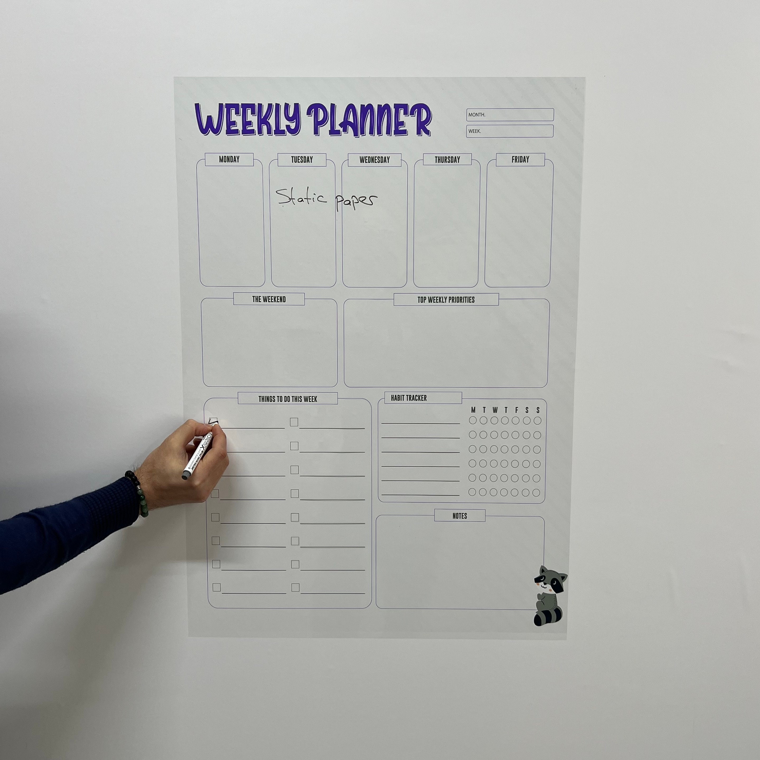 Dry Erase 2024 - 2025 Weekly Planner Organizer Model-4 Plan Your Day ...