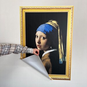 Johannes Vermeer Girl With a Pearl Earring Painting Reusable Wall Art ...