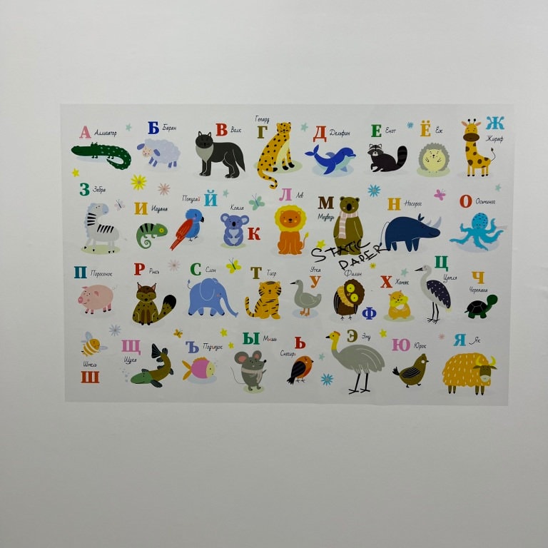 Dry Erase Russian Alphabet Activity Decal Alphabet Chart for ...