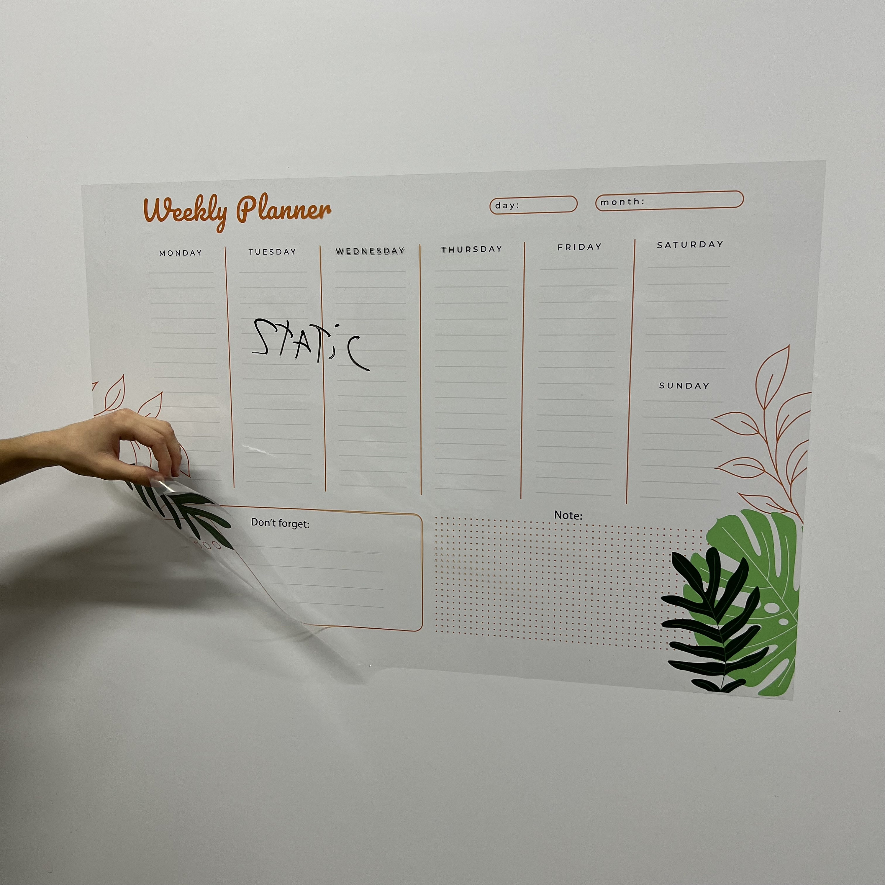 Dry Erase 2024 - 2025 Weekly Planner Organizer Model-2 Plan Your Day ...