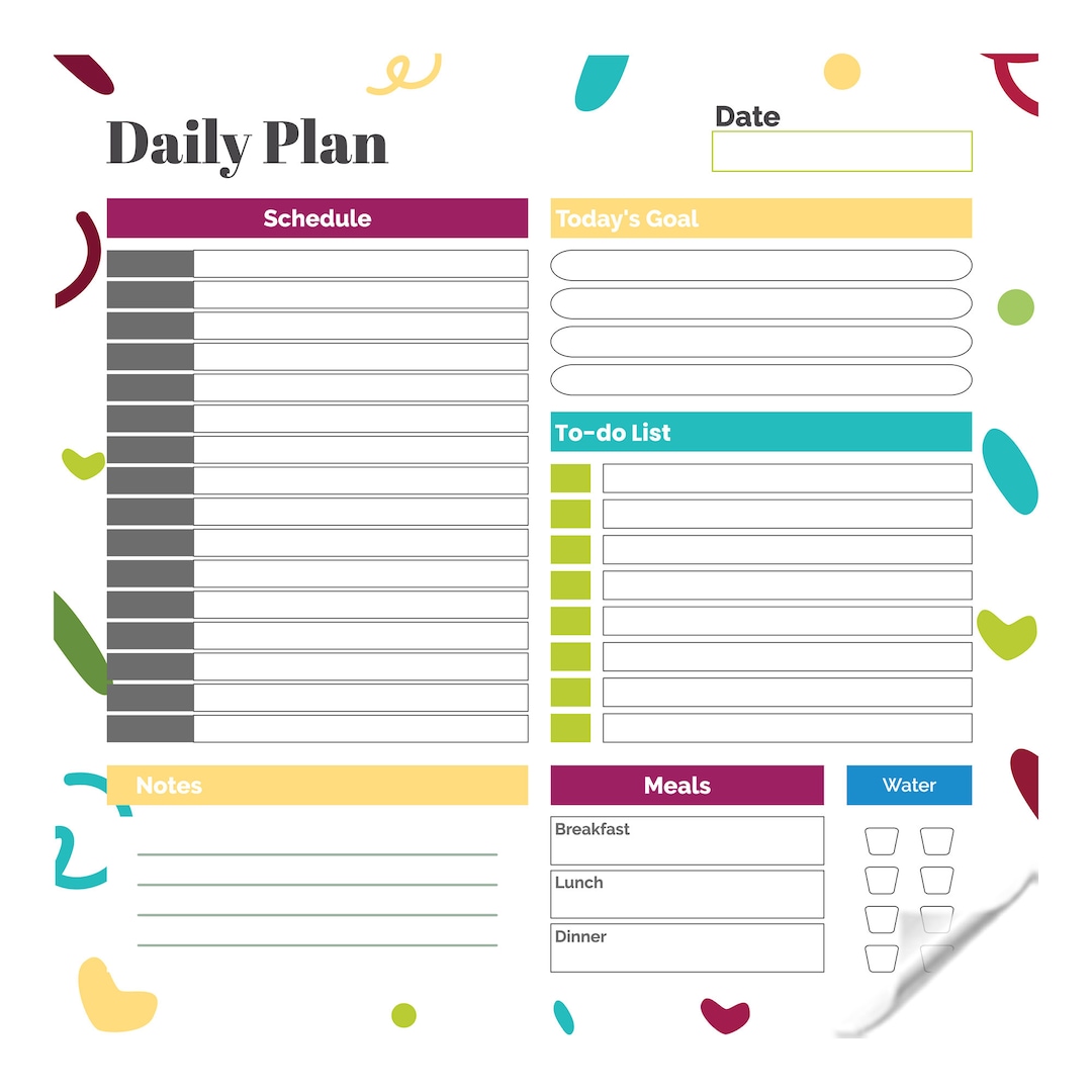 Dry Erase 2024 - 2025 Daily Planner Organizer Model-5 Plan Your Day and ...