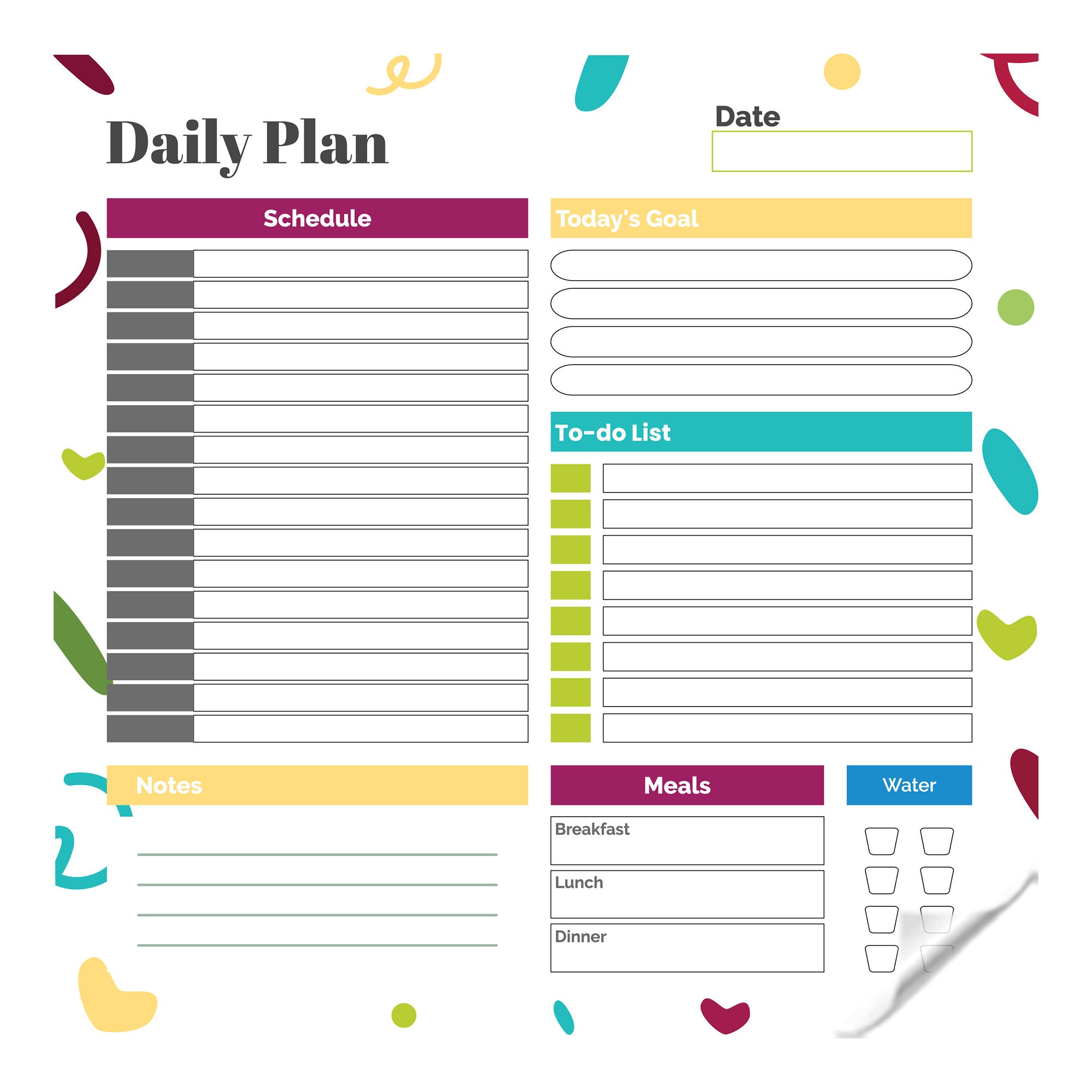 Dry Erase 2024 - 2025 Daily Planner Organizer Model-5 Plan Your Day and ...