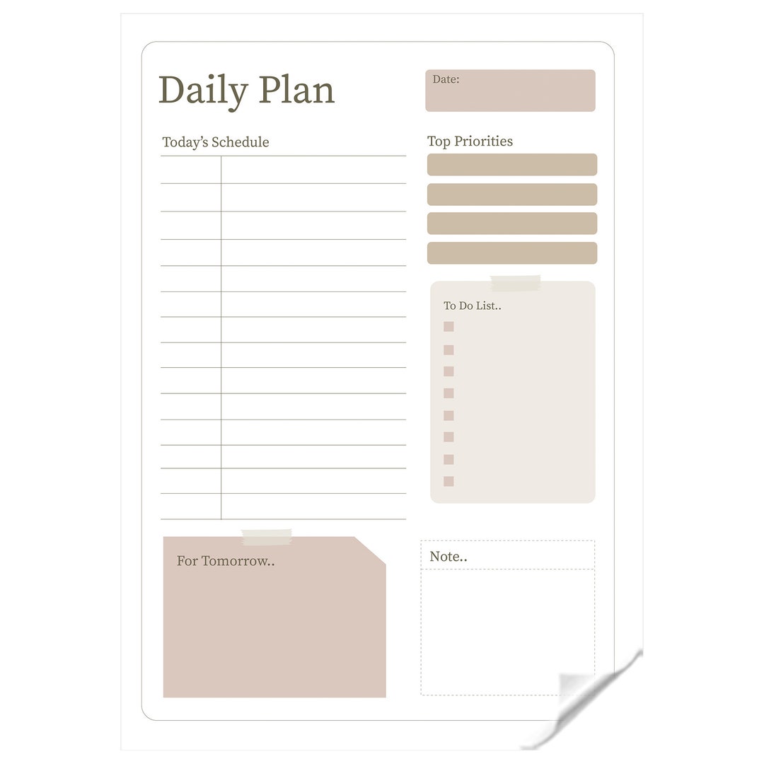 Dry Erase 2024 - 2025 Daily Planner Organizer Model-6 Plan Your Day and ...