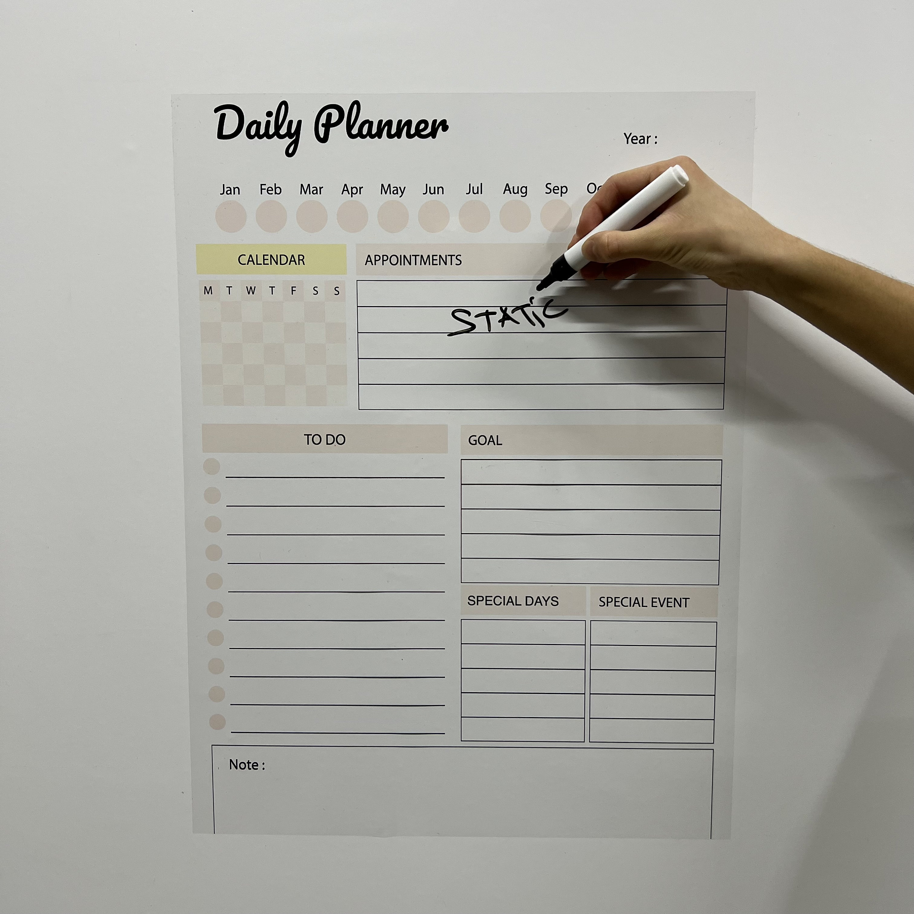 Dry Erase 2024 - 2025 Daily Planner Organizer Model-1 Plan Your Day and ...