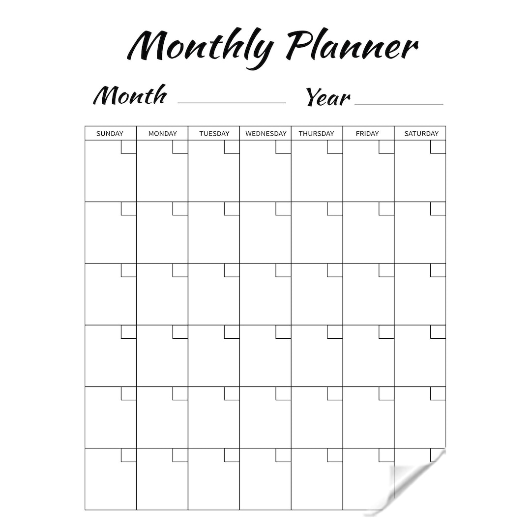 Dry Erase 2024 - 2025 Monthly Planner Organizer Model-14 Plan Your Day ...