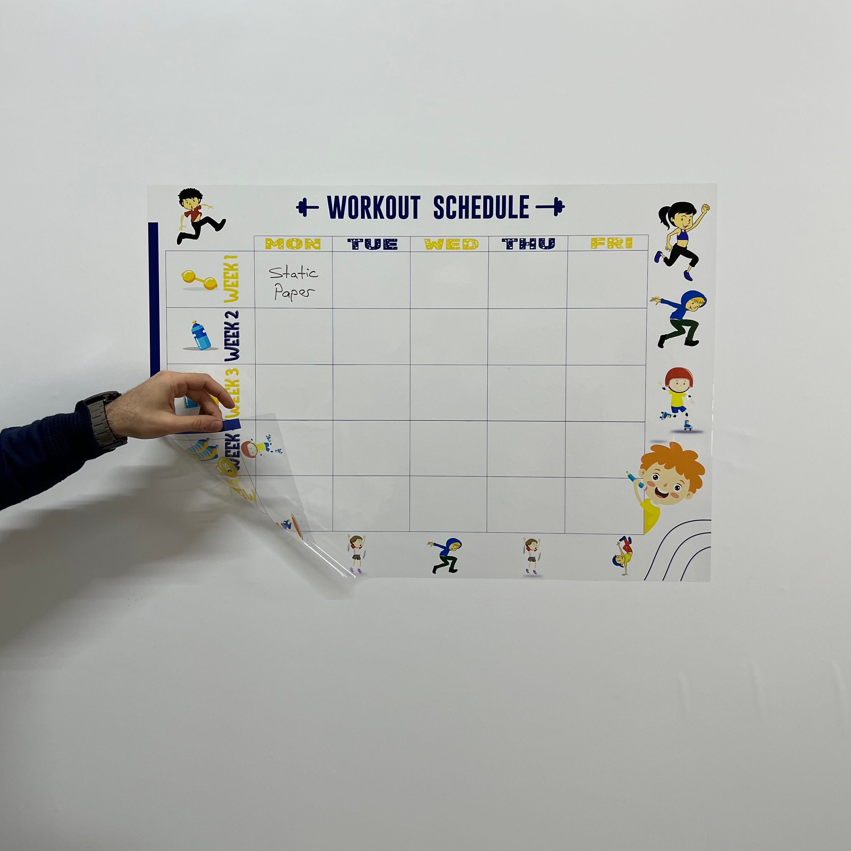 Dry Erase Workout Schedule Fitness Planner-1 Fitness Coach Template ...