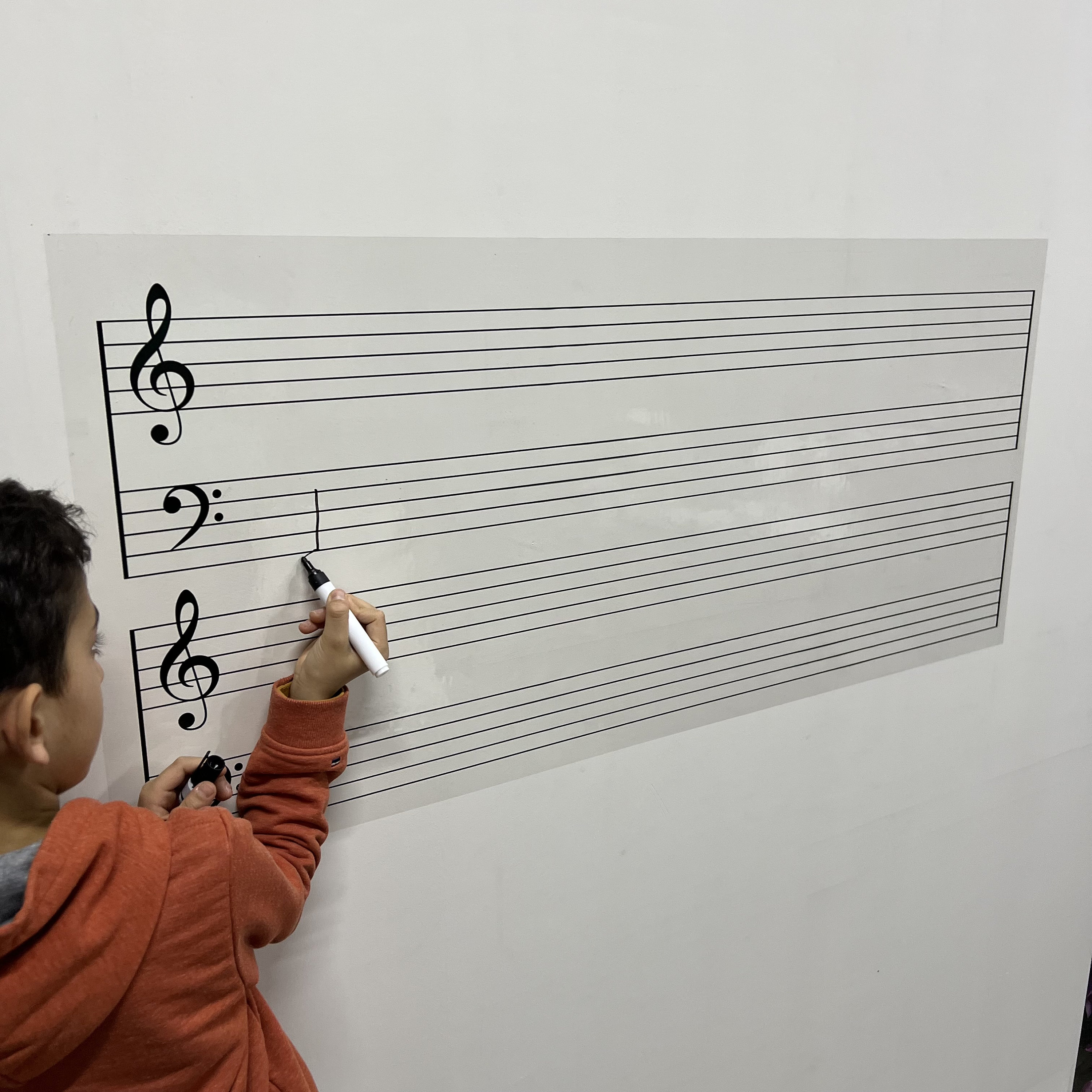 Dry Erase Left Fa Switch Music Board Treble Alto Bass Clef Reusable ...