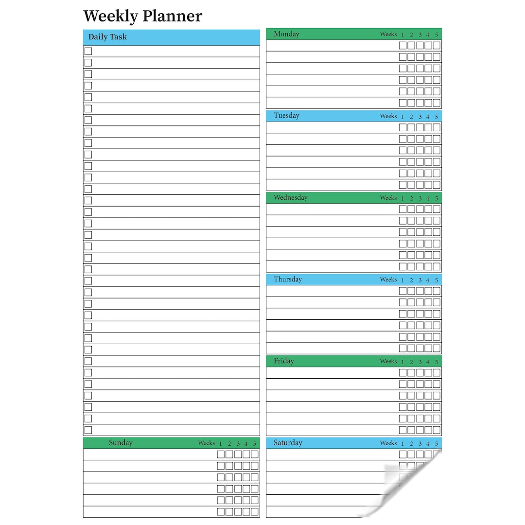 Dry Erase 2024 - 2025 Weekly Planner Organizer Model-3 Plan Your Day ...