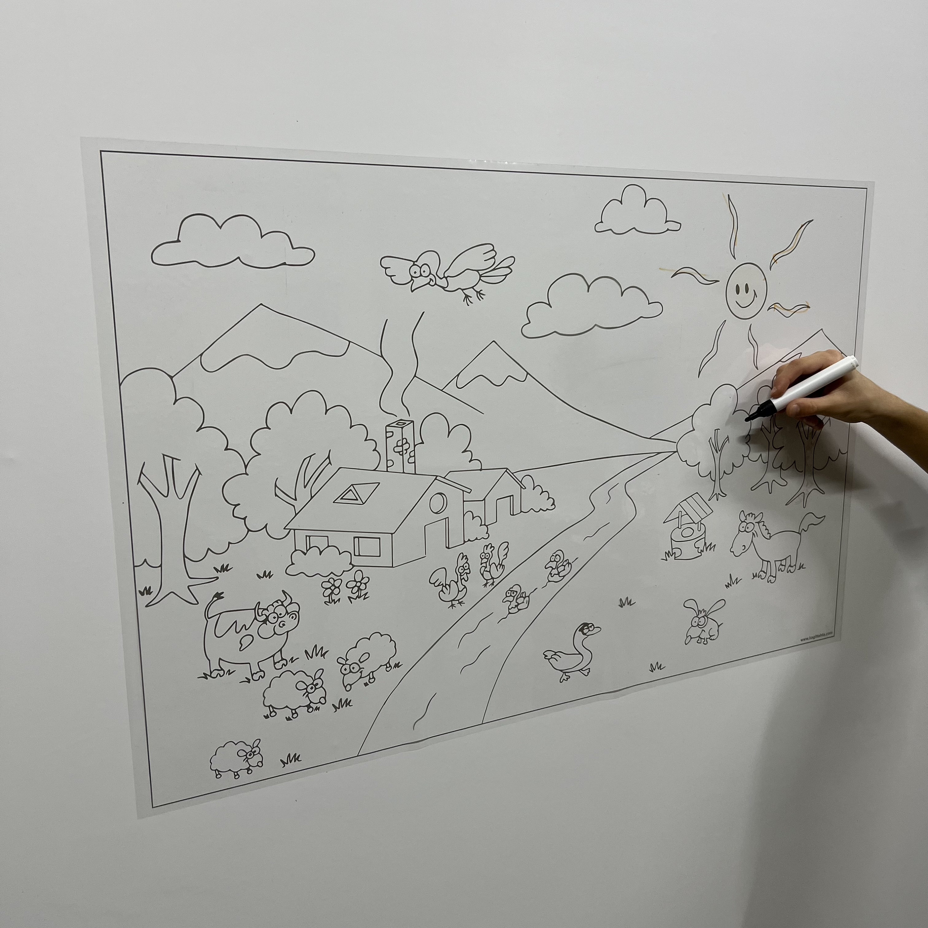 Dry Erase Kids Painting Activity Decal Model-1 Personalized, Toddlers ...