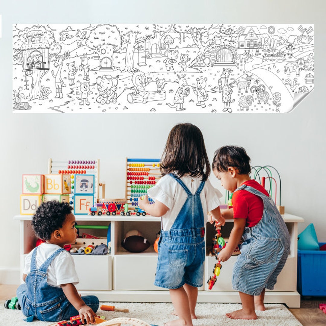 Dry Erase Animal Painting Kids Activity Decal Personalized, Toddlers ...