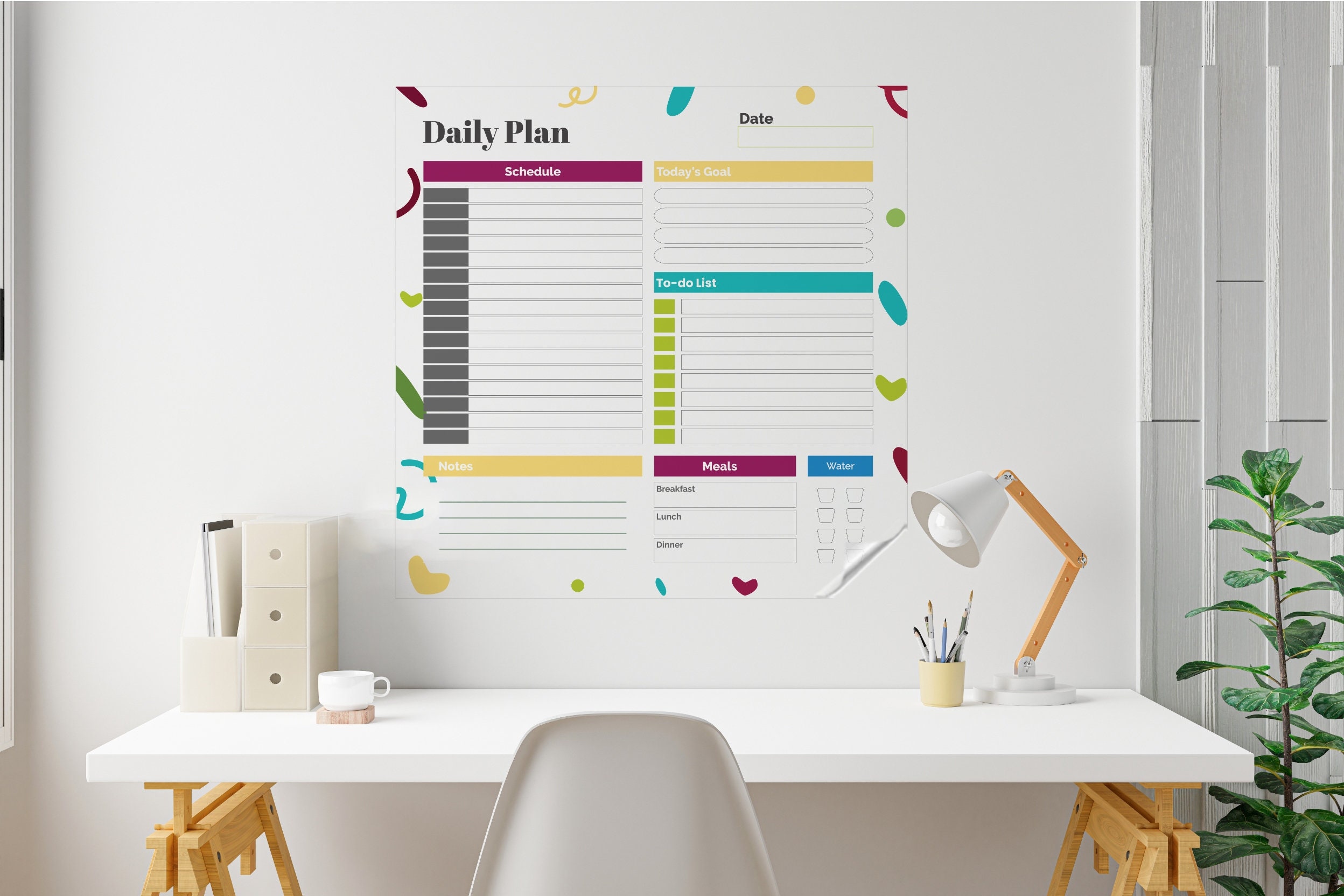 Dry Erase 2024 2025 Daily Planner Organizer Model-5 Plan Your Day and ...