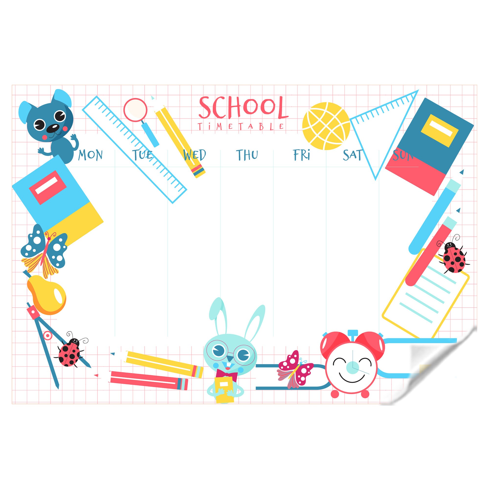 Dry Erase Lesson Planner for Students Kids Daily Planner Plan Your Day ...