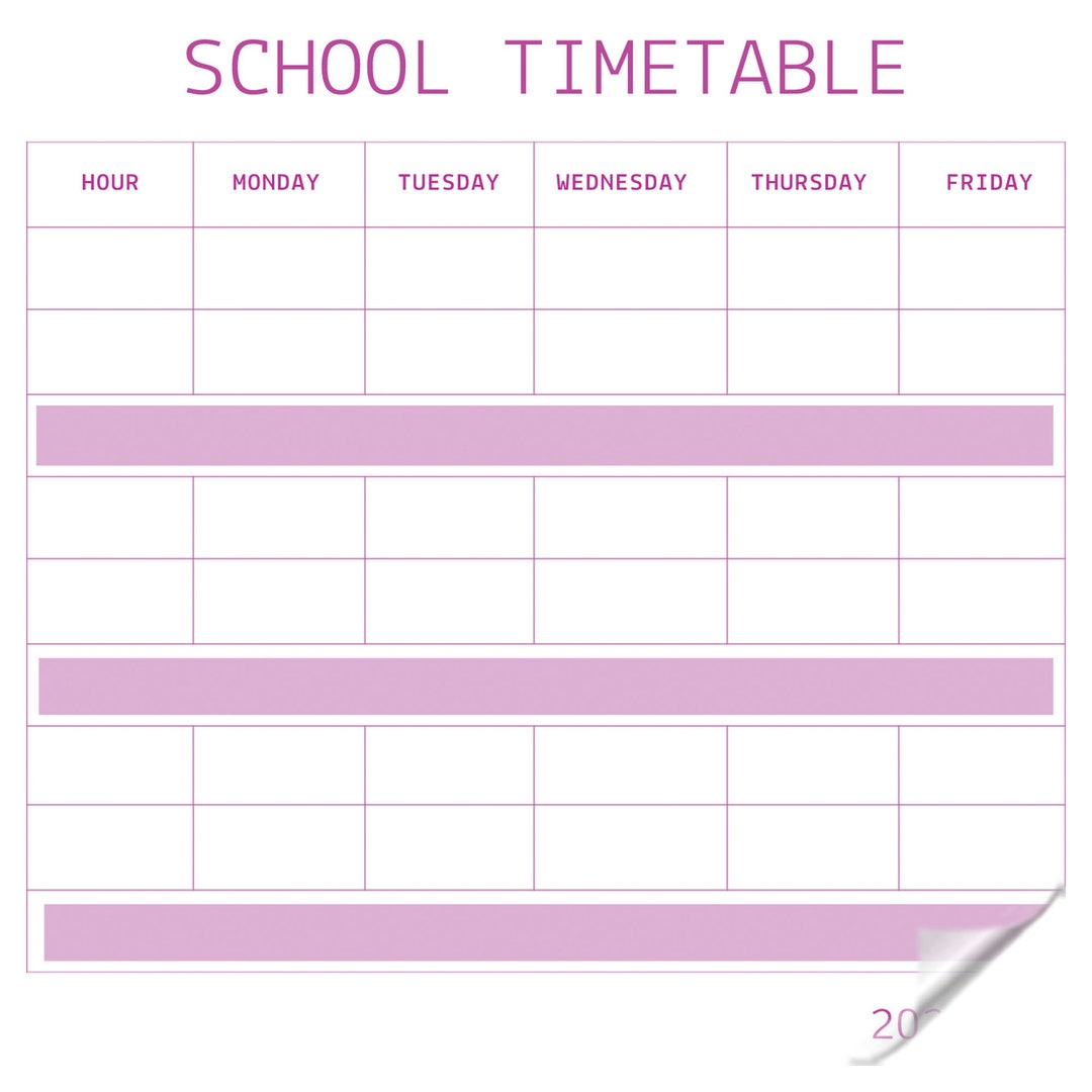 Dry Erase for Students School Timetable Planner Model-3 Plan Your Day ...